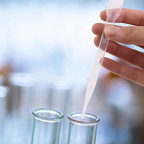 50pcs Plastic Transfer Pipettes 3ml for Laboratory Daily Use…