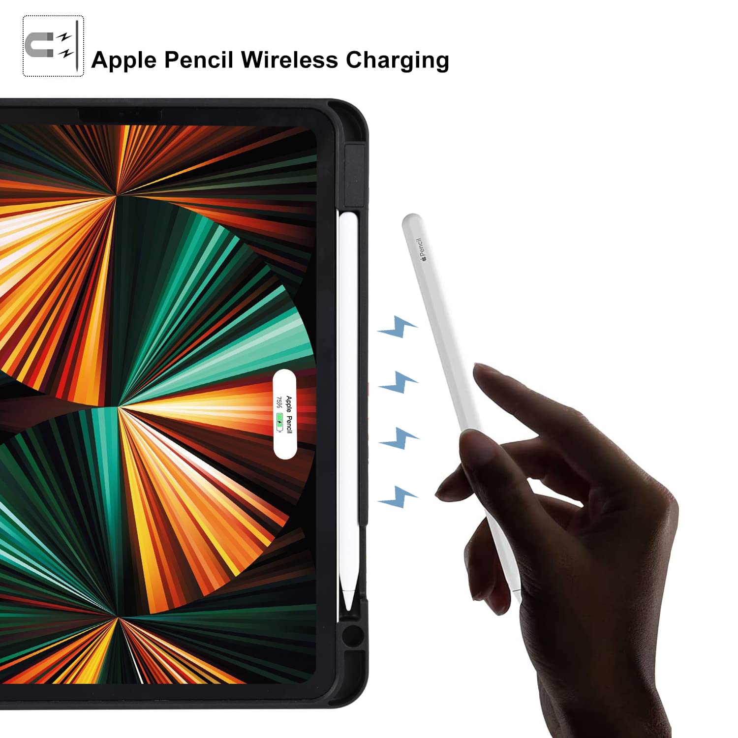 Hi Space for iPad Pro 11 Case Notebook with Pencil Holder 2022 2021 2020 2018 for iPad 11 Pro Case Black Composition Book Cover Auto Sleep Wake foriPad Pro 11 4th/3rd/2nd/1st Gen