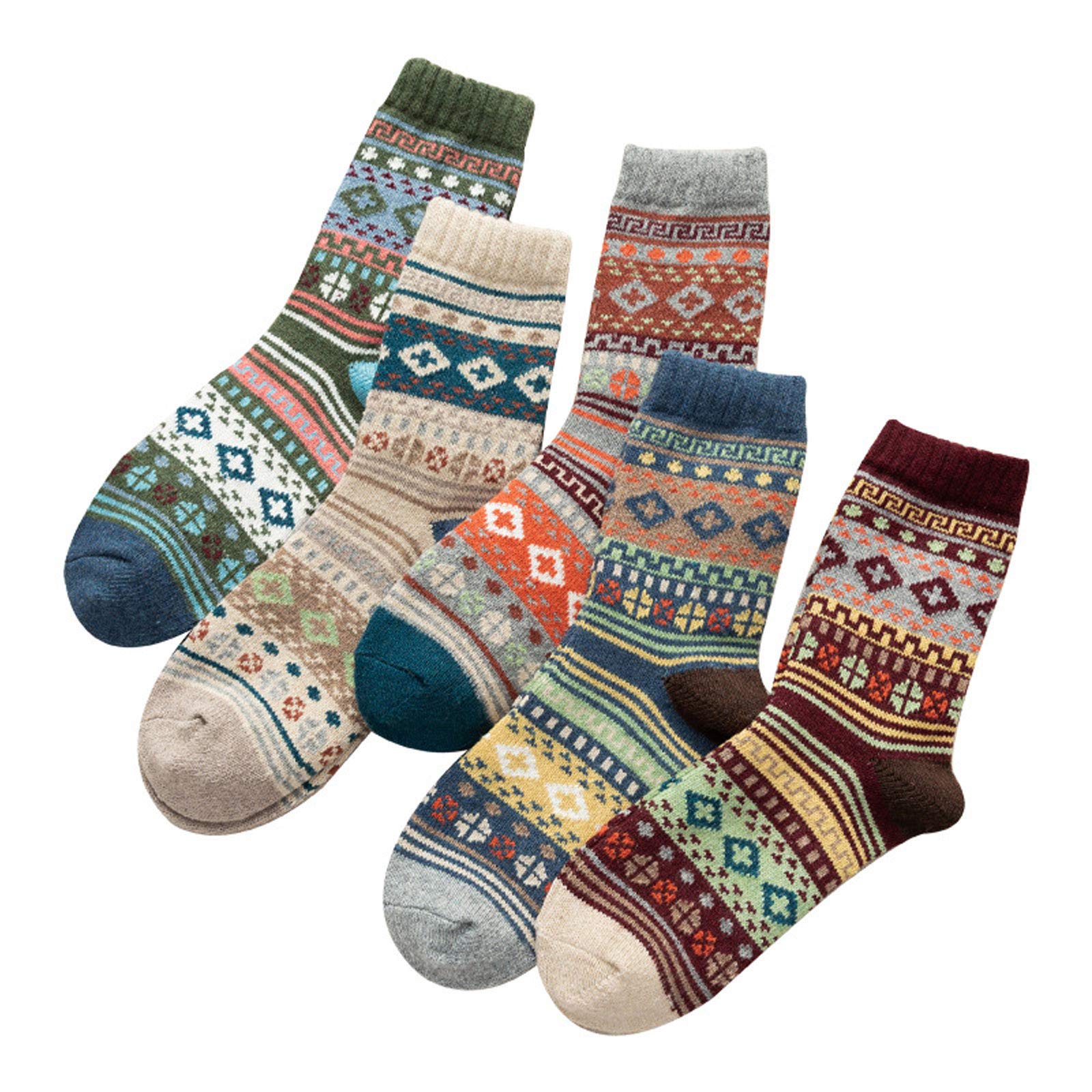 10 12 Pack Vintage Warm Cold Socks 5 Soft Womens Wool Knit Socks Winter Socks Hiking Socks Mens Summer