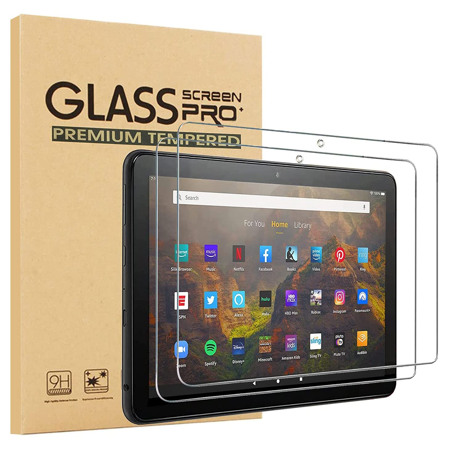 Macoku [2-Pack] Screen Protector for All New HD 10 2021 Release(11th Gen Tablet) Latest Model 1080P 10.1" Bubble-Free Tempered Glass, Full HD, 9H Hardness, Easy to Install