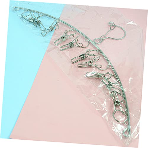4 pcs Hangers for Clothes Drying Rack for Clothes Clip Hanger Sock Hanger Clip Stainless Steel Socks Hanger Clip drip Hanging Rack Clothes Hanger Drying Hook for Sock Coat Hanger Zerodeko