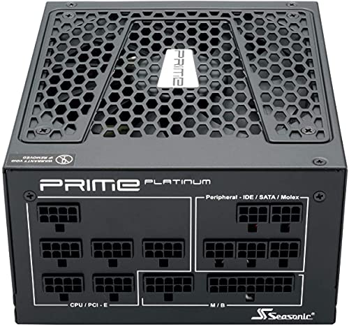 Seasonic Prime Ultra Platinum 1300W (80+Platinum, ATX 12V) Power Supply for Computer/Gaming PC's, 6X PCIe, Cable Management