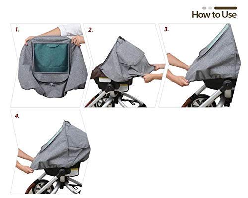 Manito Melange Infant Carseat Weather Shield (Black)