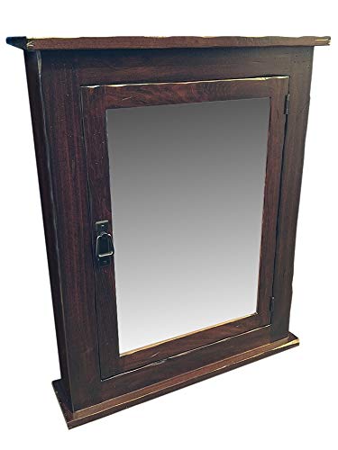 24" W x 30" H Rustic Mission Medicine Cabinet/Surface Mount/Dark Finish/Handmade