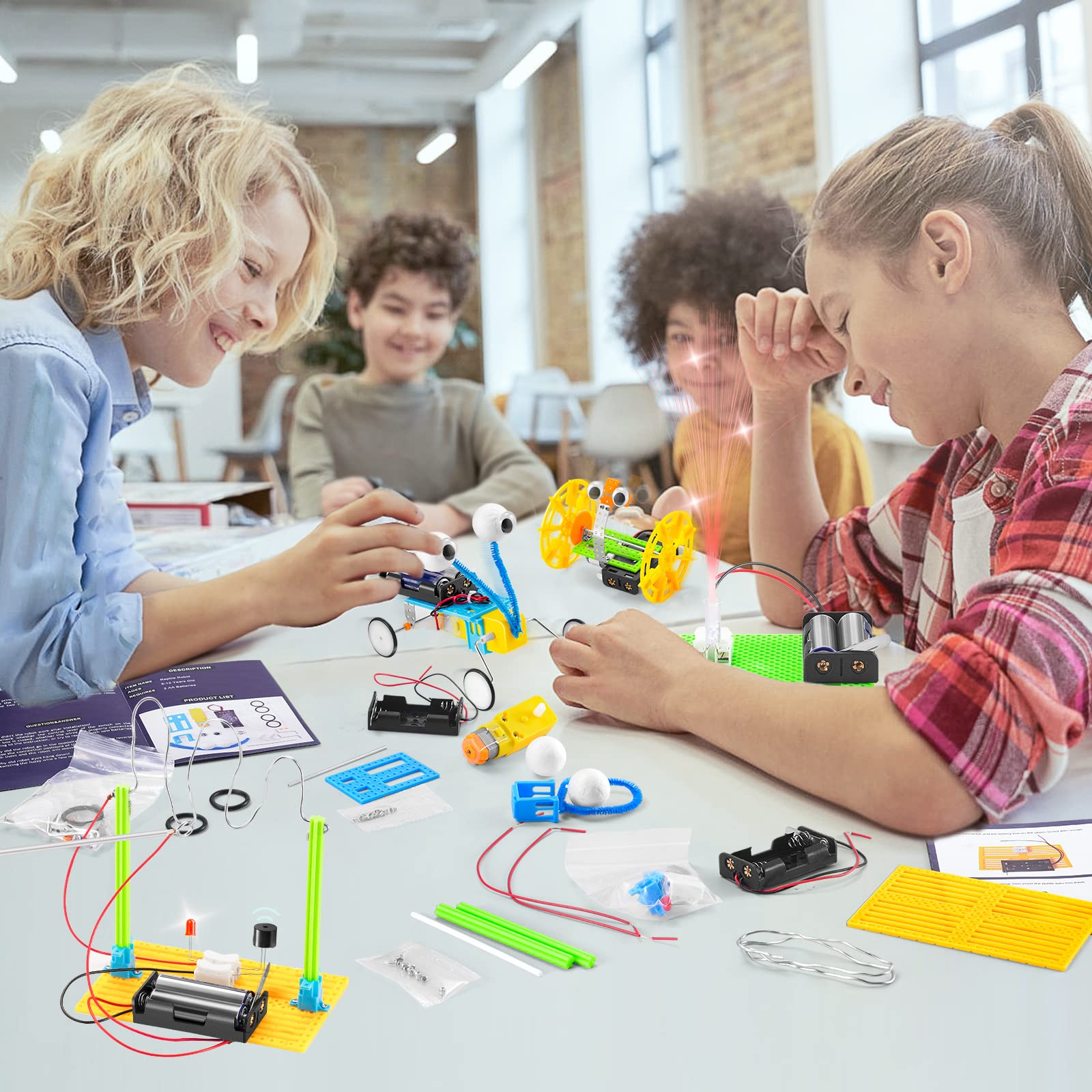 10 Set STEM Robot Kit for Kids 8-12, Boys Crafts for Girls Age 6-8, Science Kits for 8-10 Year Old