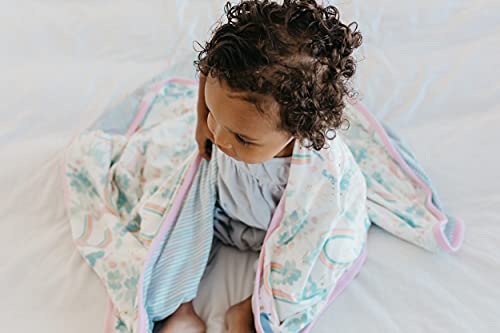 Large Premium Knit Baby 3 Layer Stretchy Quilt Blanket"Whimsy" by Copper Pearl
