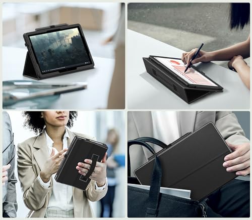 MoKo Case Fits All-New Amazon Kindle Fire HD 10 & 10 Plus Tablet (13th/11th Generation, 2023/2021 Release) 10.1" - Slim Folding Stand Cover with Auto Wake/Sleep, Black