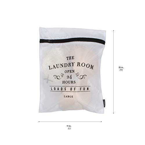Simplify Mesh Wash Bags | Set 3 Piece | Large, Medium, Small | Laundry | Delicates | Clothing | Socks | Black and White