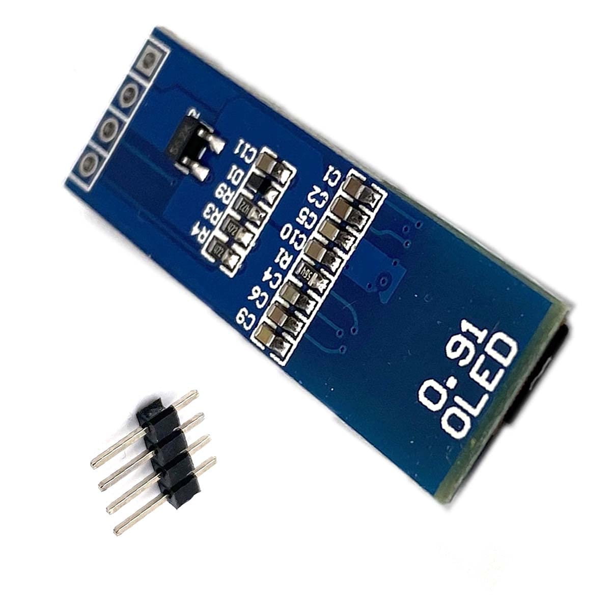 Kiro&Seeu 0.91 inch 128x32 I2C IIC Serial OLED LCD Display Screen DIY Module 4-PIN DC 3.3V 5V 12832 SSD1306 Low Consumption LED Display Compatible with PIC Ar-duino