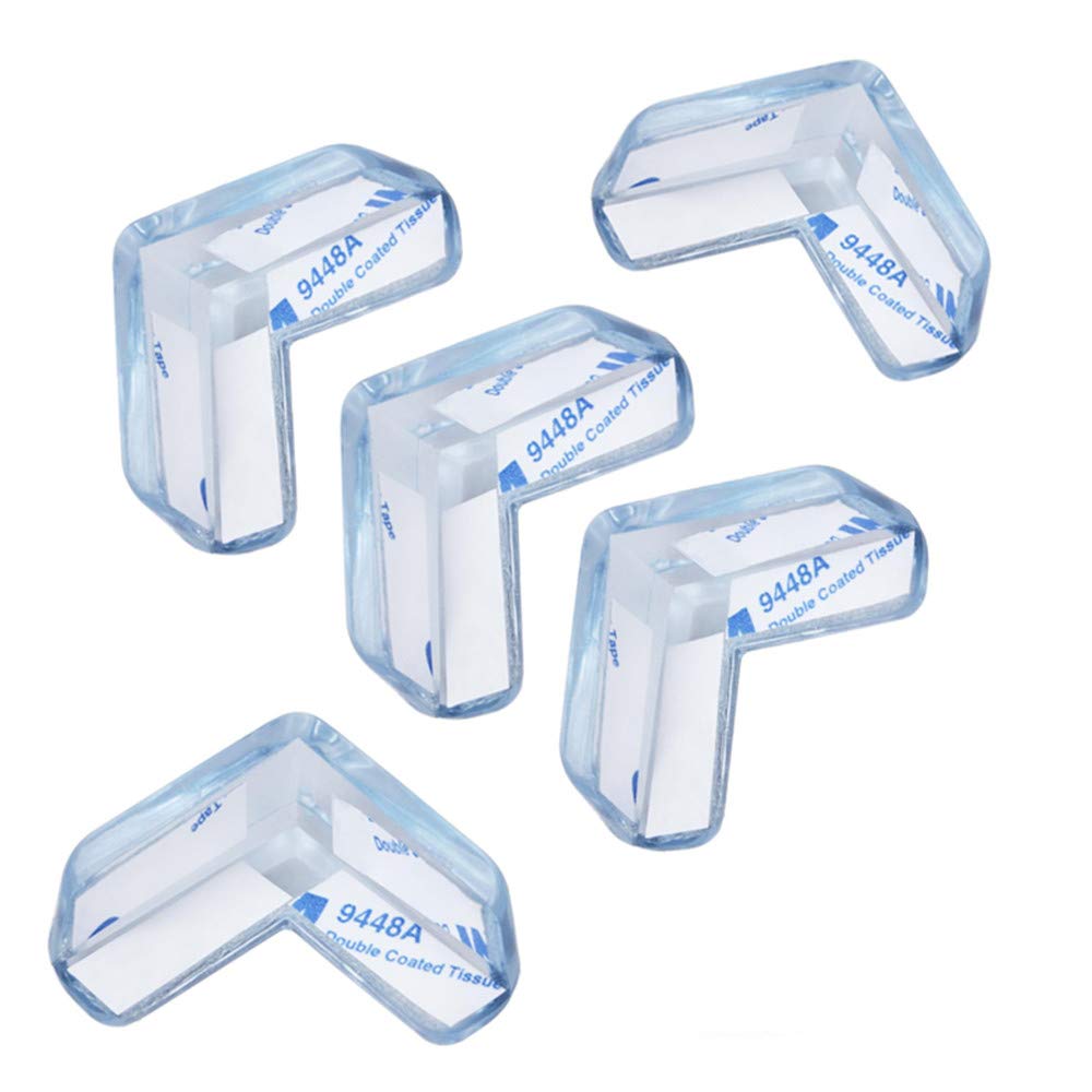 5Pcs L-Shaped Corner Guards Baby Safety Sharp Table Furniture Corner Protectors with Extra Adhesive Tape for Backup Use