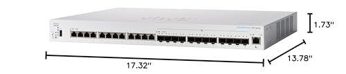 Cisco Business CBS350-24XTS Managed Switch | 12 Port 10GE | 12 Port 10G SFP+ | Limited Lifetime Hardware Warranty (CBS350-24XTS-NA)