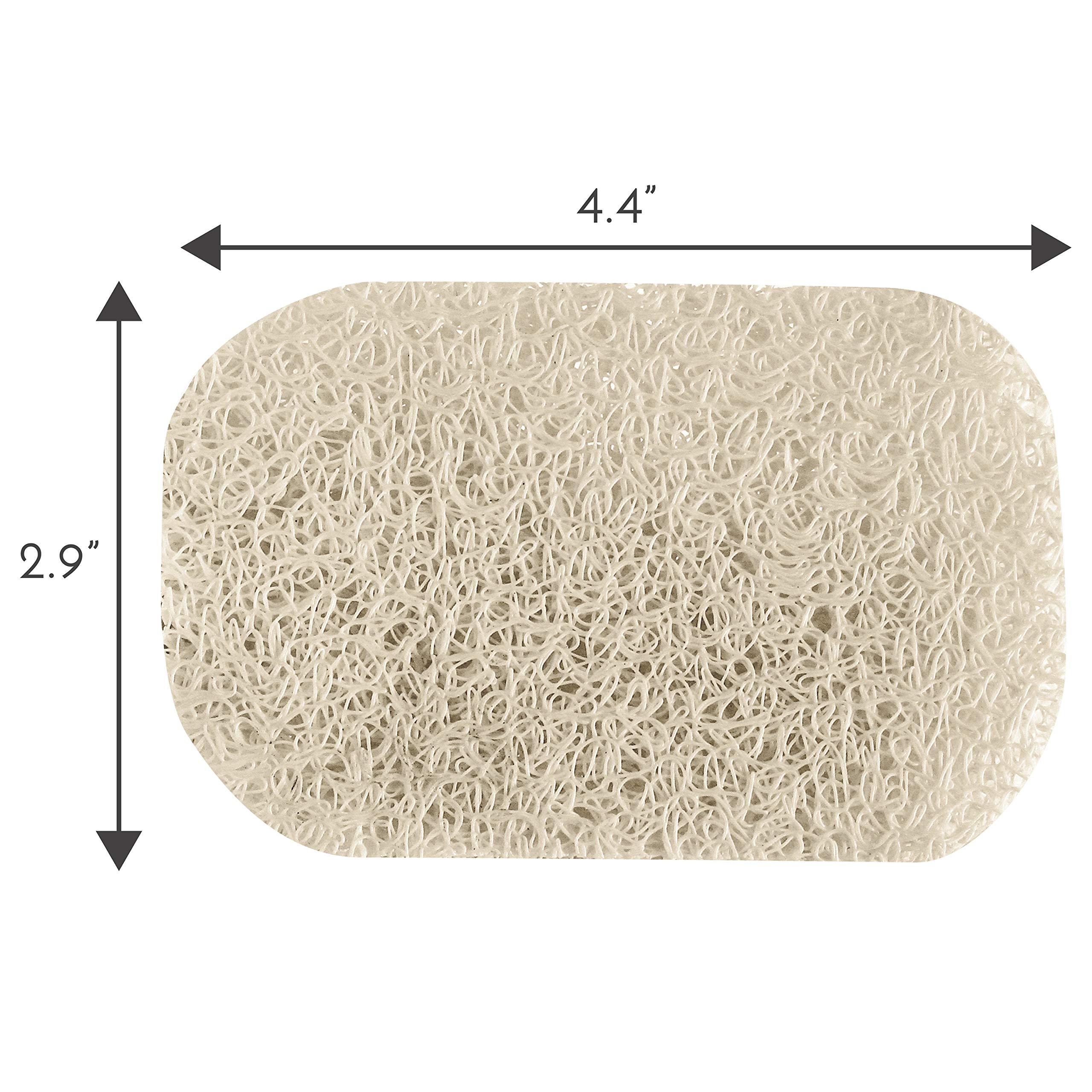 S&T INC. Soap Holder for Kitchen and Bathroom, Hand Soap and Bar Soap Lift, 2.9 Inches x 4.4 Inches, Cream, 4 Pack