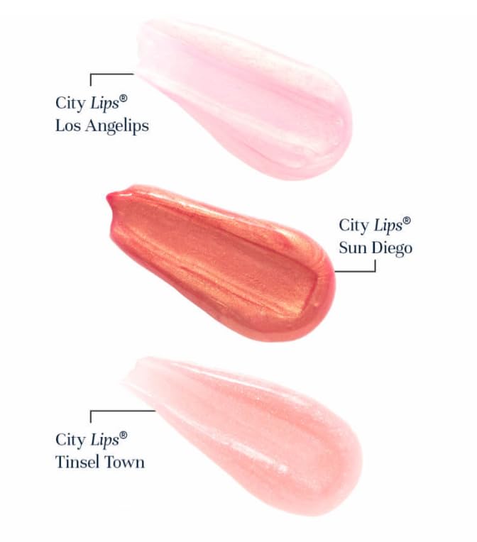 City Beauty City Lips Plumping Lip Gloss Los Angelips - High-Shine Gloss for Fuller, Younger-Looking Lips | Hydrating & Smoothing Lip Treatment Hyaluronic Acid
