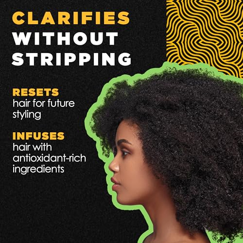 My Black is Beautiful Clarifying Sulfate Free Shampoo for Build Up, For Dry and Damaged Hair, Blue Ginger and Mint, 9.6 fl oz