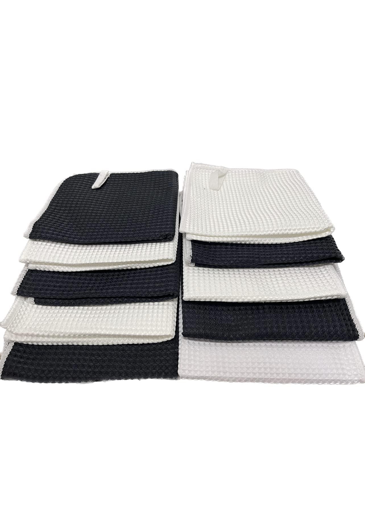 10 pcs Waffle Weave Dish Towel Kitchen Towel Hand Dish Rags Great for Household Cooking Cleaning Kerchief, 12x12inches