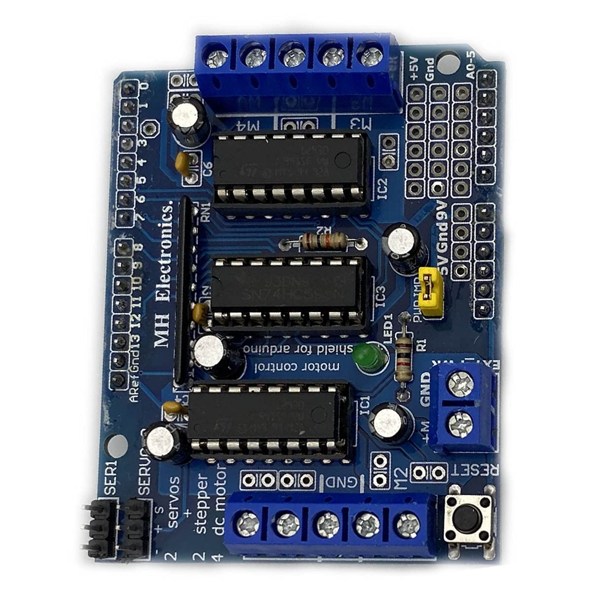 Kiro&Seeu L293D DC Motor Drive Shield Stepper Motor Drive Shield Expansion Board Compatible with Arduino Duemilanove Raspberry Pi