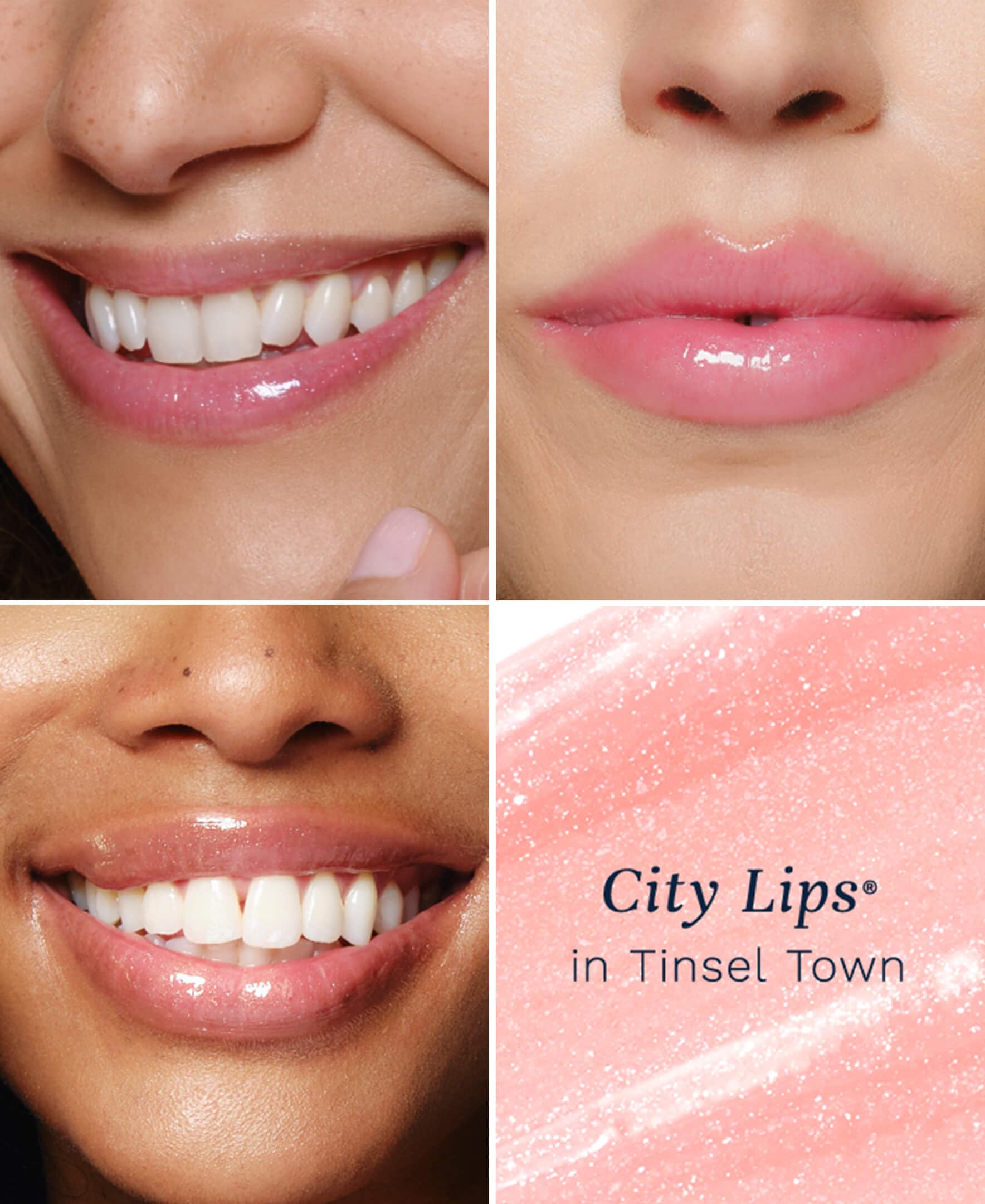 City Beauty City Lips Plumping Lip Gloss Tinsel Town - High-Shine Gloss for Fuller, Younger-Looking Lips | Hydrating & Smoothing Lip Treatment Hyaluronic Acid