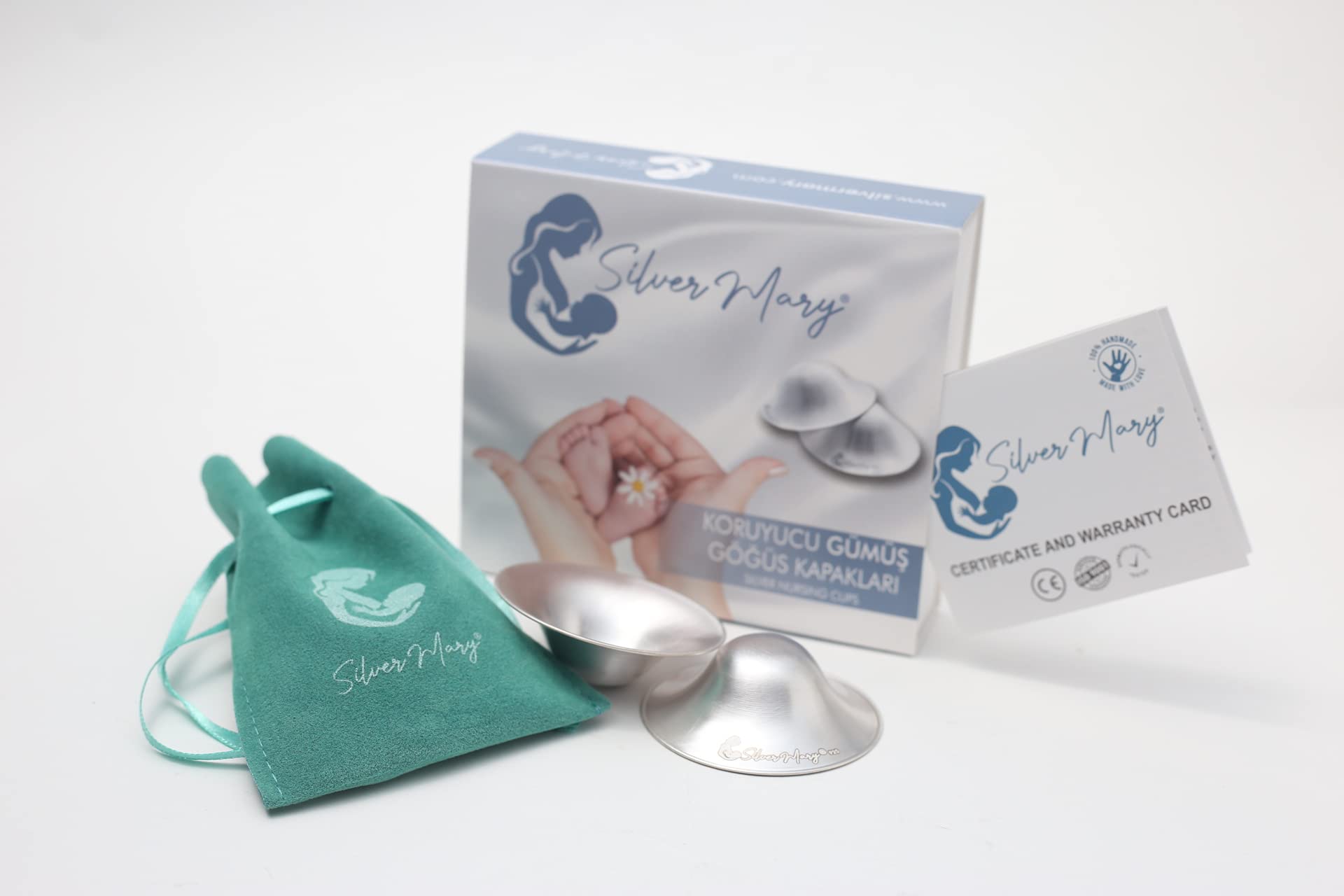 The Original Silver Nursing Cups 925 Silver - Silver Nursing Cover Nipple Shields for Nursing Newborn Essentials Must Haves Soothe and Protect