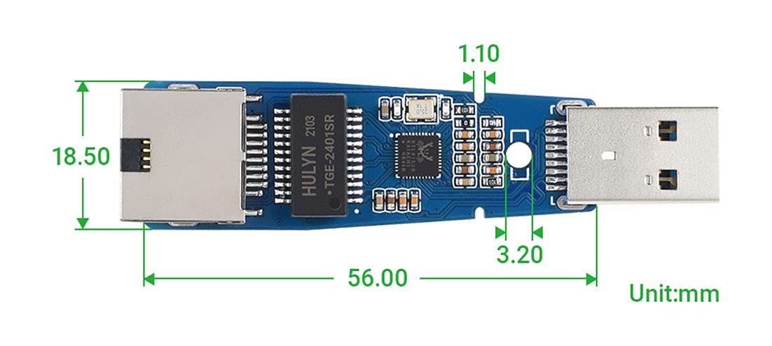 USB 3.2 Gen1 to RJ45 Gigabit Ethernet Converter, No Need Driver,Plug and Play,Multi Systems Compatibility