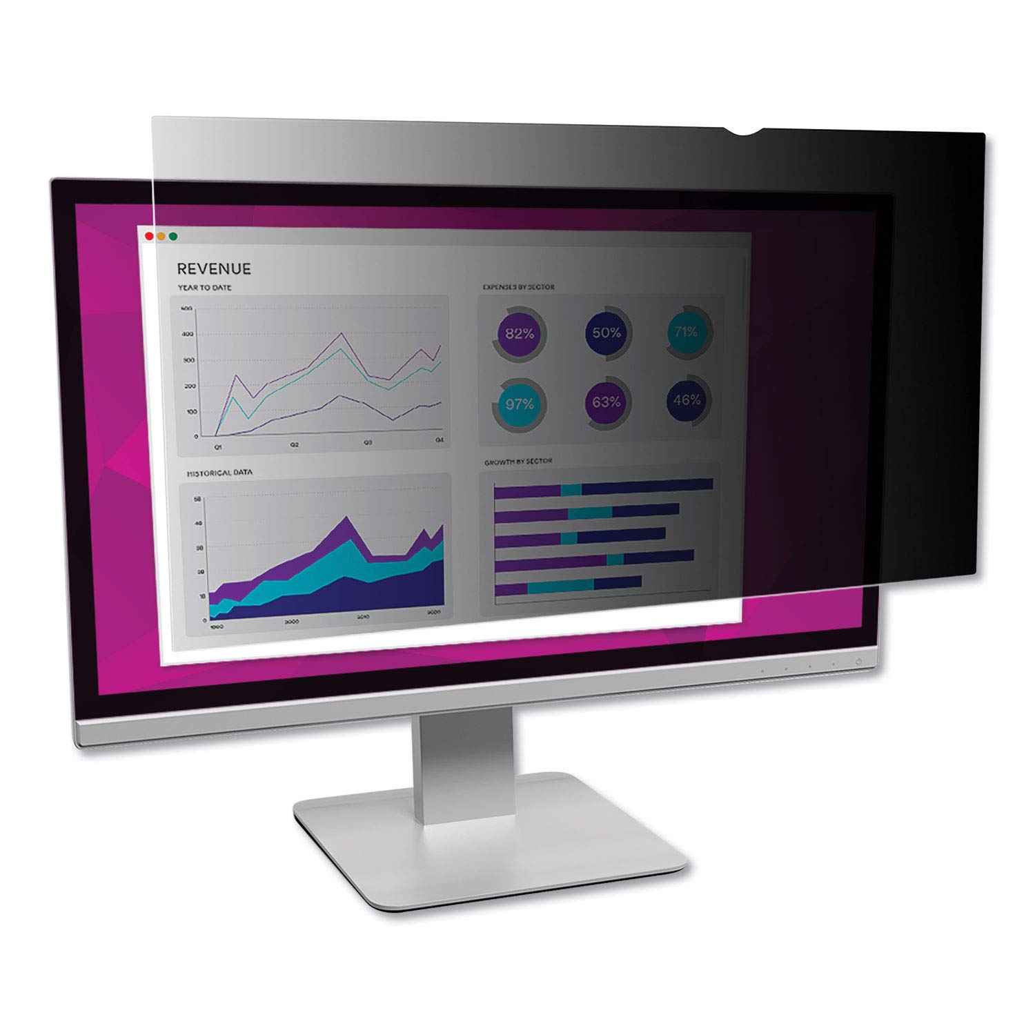3M High Clarity Privacy Filter for 24.0" Widescreen Monitor (16:10) (HC240W1B)