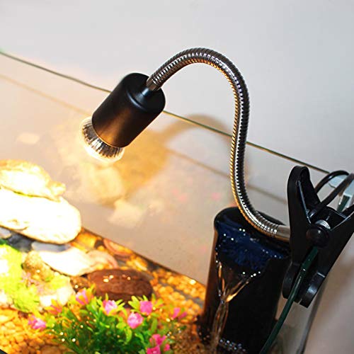 superdream Sturdy Lamp Fixture Gooseneck, Adjustable Reptile Lamp Fixture Holder for Pet Brooder Lizard Turtle Snake Aquarium Habitat Heat Lamps (Black)