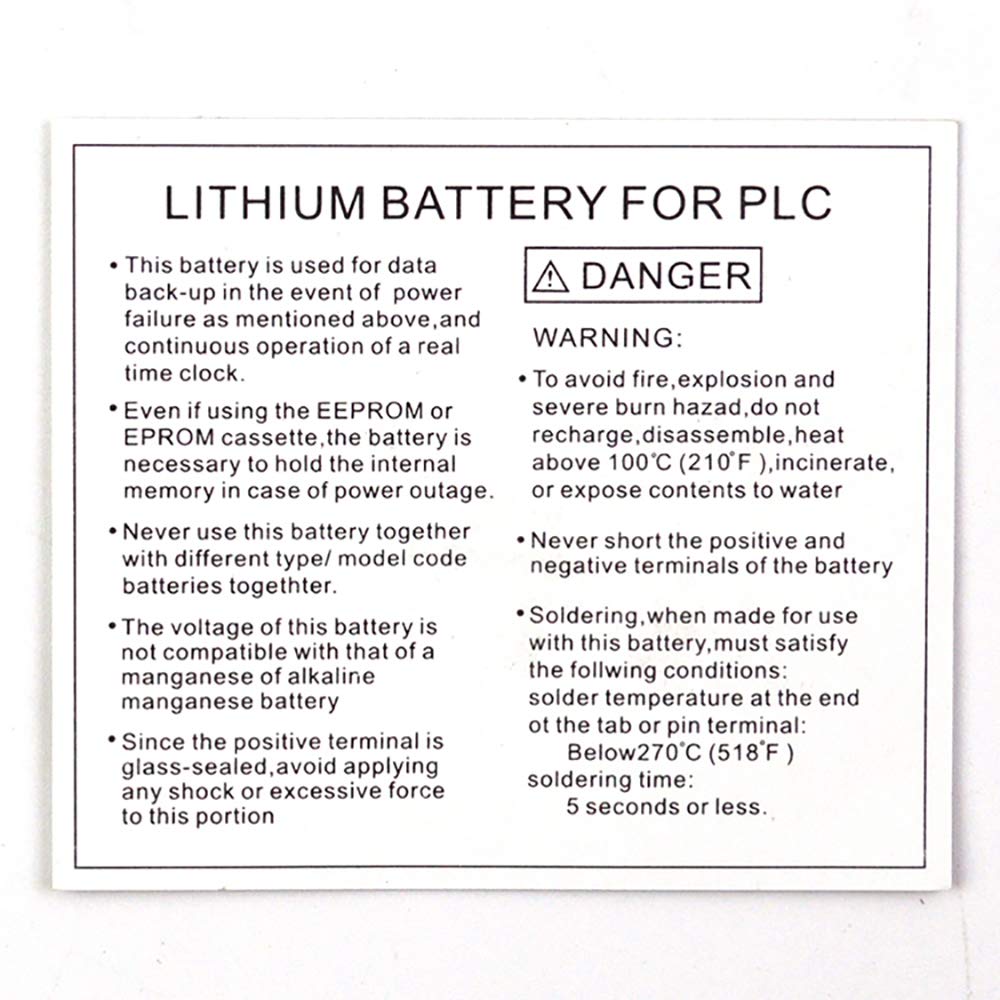 ILAVSUN PM-20BL ER3 for F940 PLC Touch Screen Backup Battery with Plug Replacement Lithium Battery 3.6V 1100MAH (4pack)