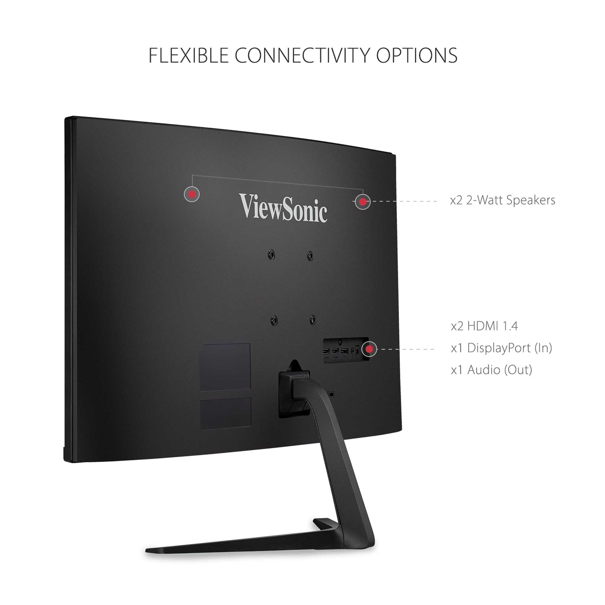 ViewSonic VX2718-PC-MHD 27 Inch Curved 1080p 1ms 180Hz Gaming Monitor with FreeSync, HDMI and Display Port (Renewed)