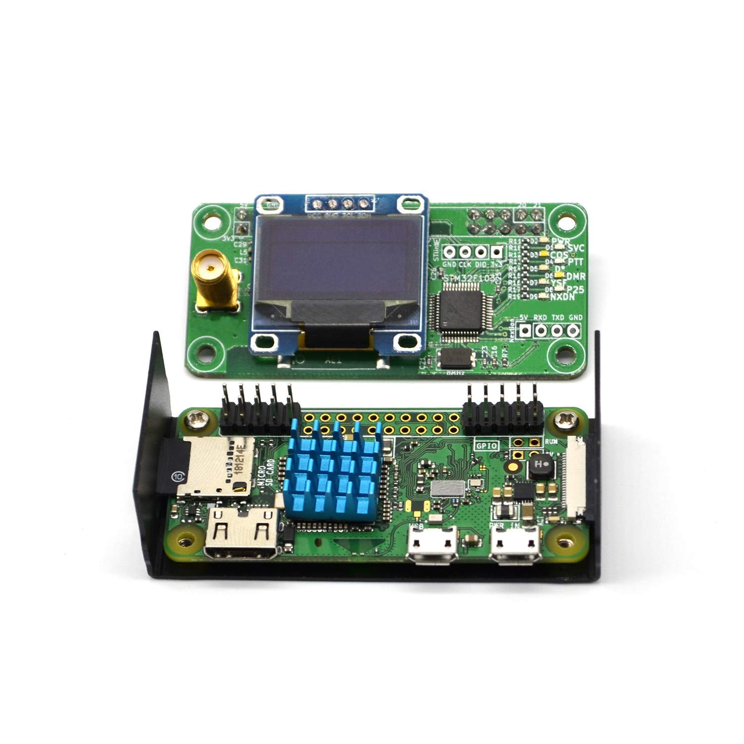 AURSINC MMDVM Hotspot Spot Radio WiFi Digital Voice Modem Work Contained with Raspberry Pi Zero W with Firmware V4.1.5 UHF VHF, Supports C4FM YSF NXDN DSTAR P25 DMR (with Ethernet Cable)