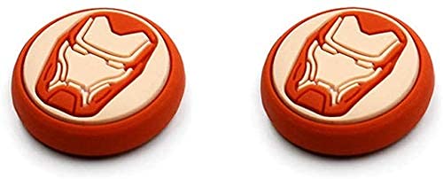2Pcs Analog Thumb Grip Stick Cover, Dualsense Wireless Controllers Game Remote Joystick Cap, Fantastic Non-Slip Silicone Handle Protection Cover for PS5/PS4/Xbox one/360/NS PRO (Iron-mn))