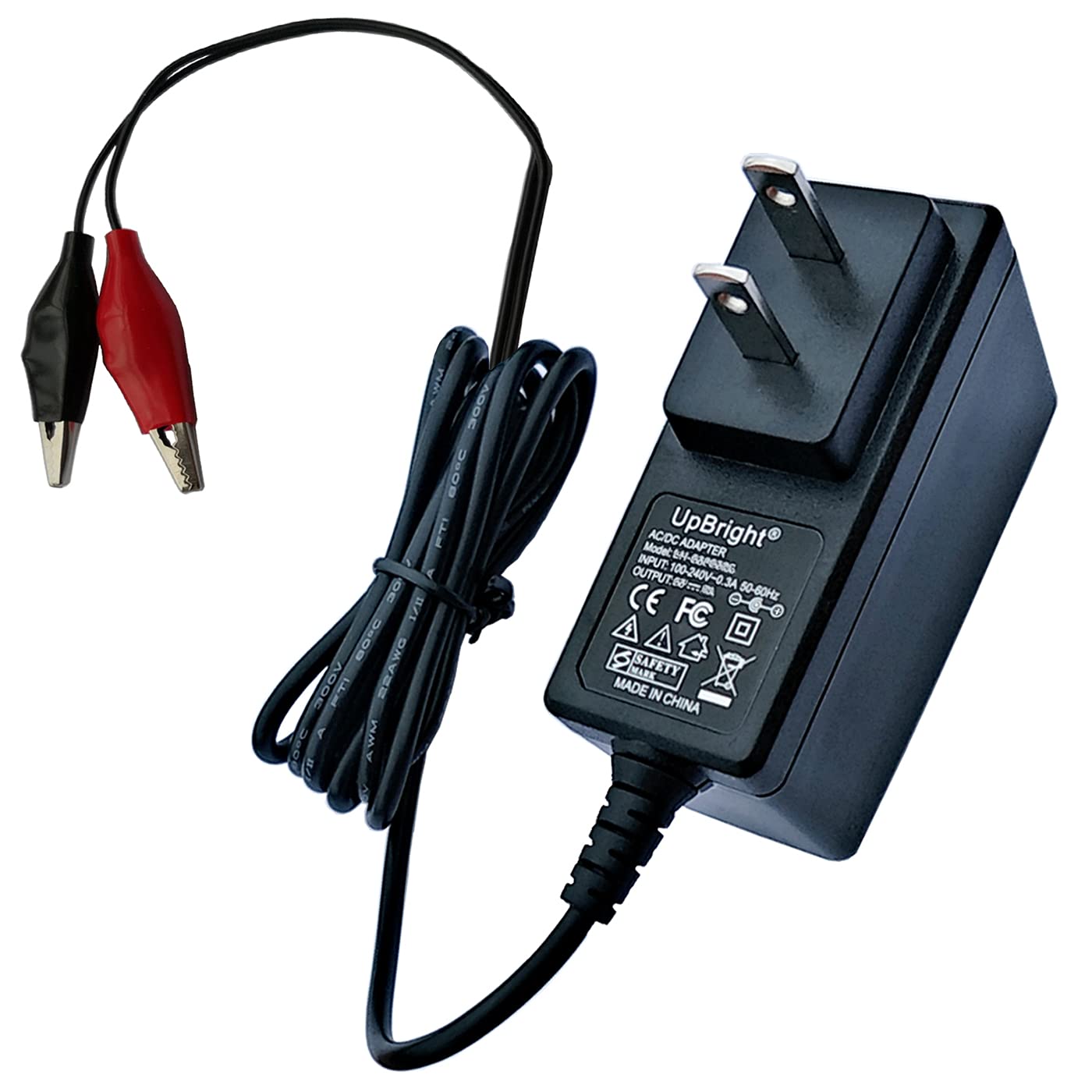 UpBright 24V - 30V AC/DC Adapter Compatible with Mega Tredz Trendz Yamaha Grizzly 24 Volt Dumar Ride On Toy 24.0V 24VDC Sealed Lead-Acid Rechargeable Battery Alligator Clips Power Supply Cord Charger