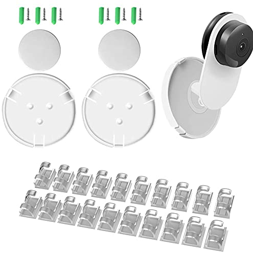 Aboom Upgraded Wall Mount Bracket for Kami Yi Security Home Camera 3 Baby Monitor ,No-Hole Needed, Customized Stand for YI Camera Designed by USA (NOT Included Camera) (Pack of 2)
