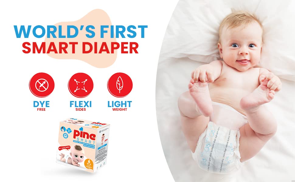 Smart Baby Diapers - Urinary Tract Infection Detection - Hypoallergenic - Paraben Free - Dye Free (Size 4, 80 Count)