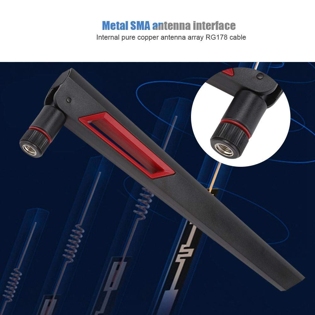 3Pcs Band Router Antenna Router Adapter Antenna 8DBi High Gain Omnidirectional Network Card Antenna Fit for EX6200, AC15, AC68U, AC88U, AC3200, AC66U Router