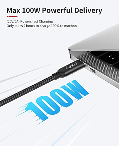 NIMASO [USB-IF Certified] Thunderbolt 4 Cable 3.3ft 40Gbps USB 4 Cable, USB C Display Cable with 8K Video and 100W Charging, Compatible with MacBook Pro, iMac, iPad, Thunderbolt 3 Cable, Hub,USB-C