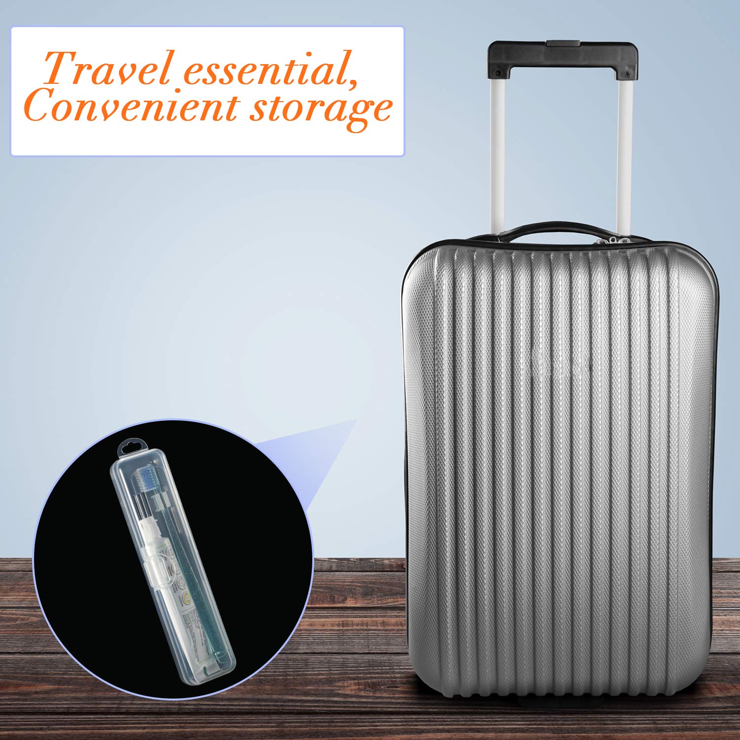 4 Pieces Travel Toothbrush Case Holder, Portable Toothbrush Storage, Hard Plastic Dust-proof Toothbrush Container Toothpaste Case Cover Protector for Travel Use