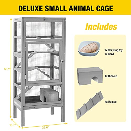 Aivituvin Ferret Cage Rat Cage for Chinchilla, Lizard,Squirrel, Chameleon,Gerbils and Other Small Animals