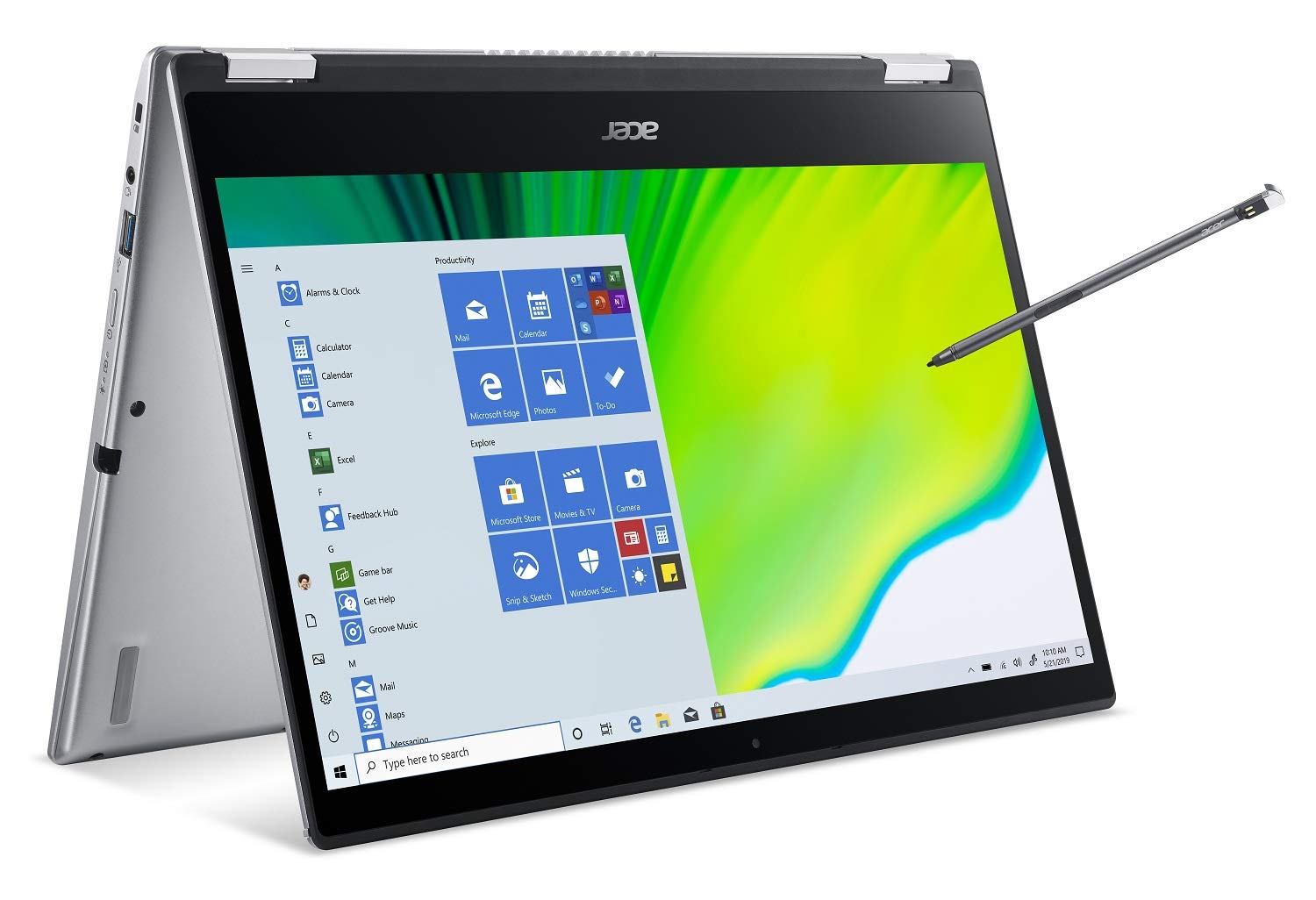 Acer Spin 3 SP314-54N-53BF Convertible-Laptop, 14" Full HD IPS Touch, Intel Core i5-1035G1, 8GB LPDDR4, 256GB NVMe SSD, Win 10 Pro-with Predator Rolltop Jr. Smoky White-Backpack