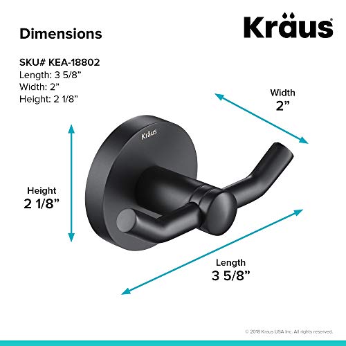KRAUS Indy Single Handle Bathroom Faucet with 24-inch Towel Bar, Paper Holder, Towel Ring and Robe Hook in Matte Black