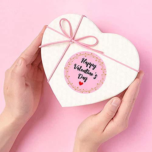 Valentine's Day Heart Stickers - Sweet Red Heart Design for Valentine Gift Wrap - 2 Inches 500 Total Labels