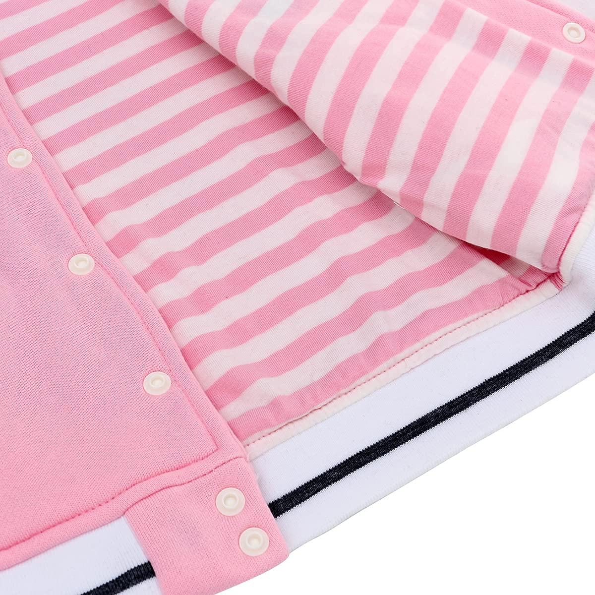 famuka Little Kid Baseball Jacket Warm Cotton Outerwear Toddler Boy Girl Coats (Pink, 2-3T)