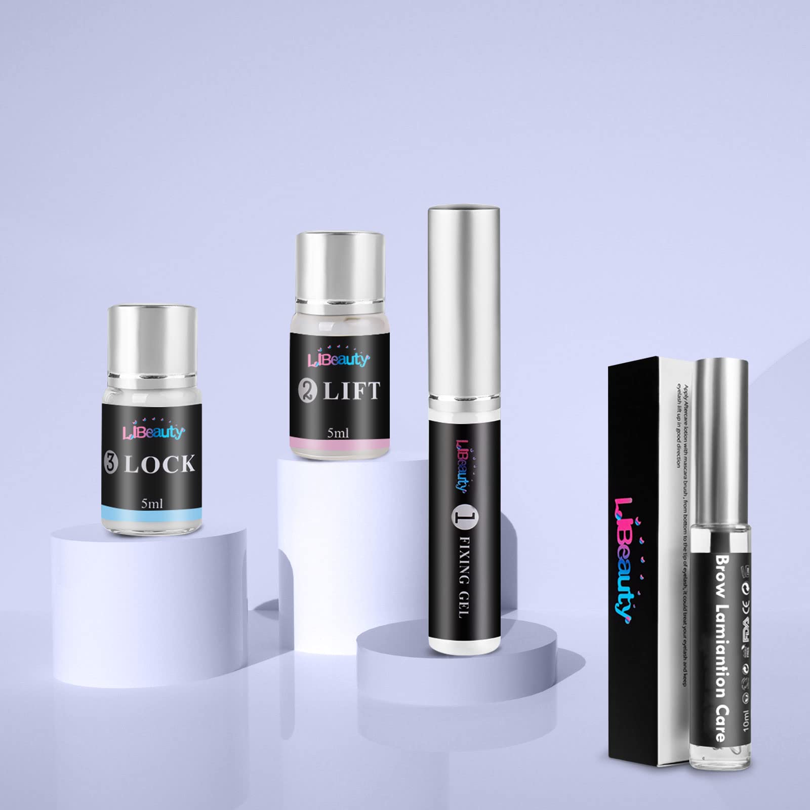 Libeauty Mini Eyebrow Lamination Kit,Long-lasting Fuller Brow Volume,Apply to DIY Eyebrow Perming at Home or Professional Salon with Eyebrows Raincoat Care Solution