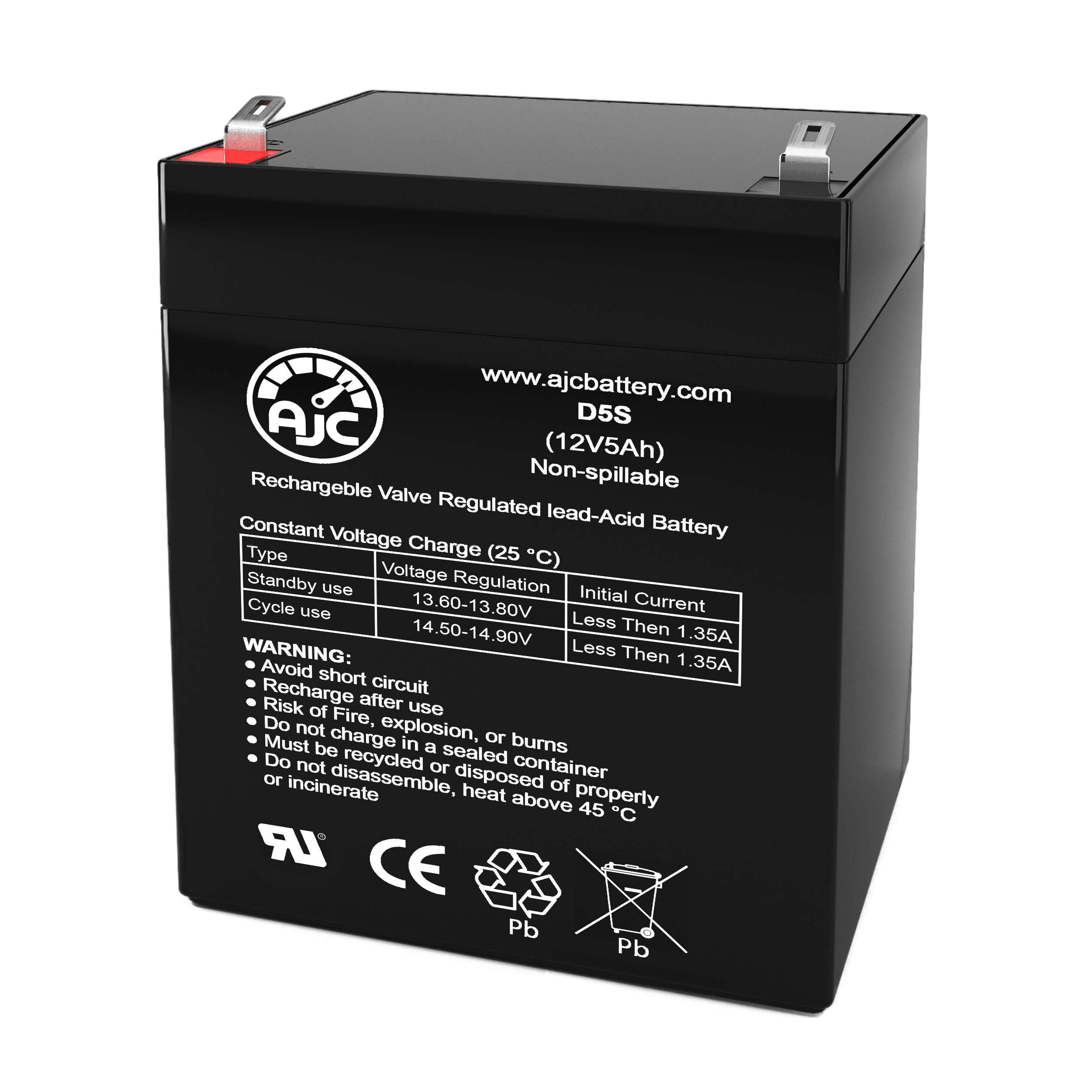 AJC Battery Compatible with ION Audio Job Rocker Plus Black 12V 5Ah Speaker Battery