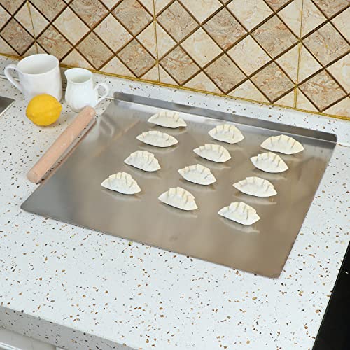 Cutting Boards, zrrcyy, Extra Large Stainless Steel Chopping Board, Baking Board, Heavy Cutting Board For Kitchen,Pastry Board For Meat,Vegetables, Bread, Cutting Mats ( Size : 50X40cm )