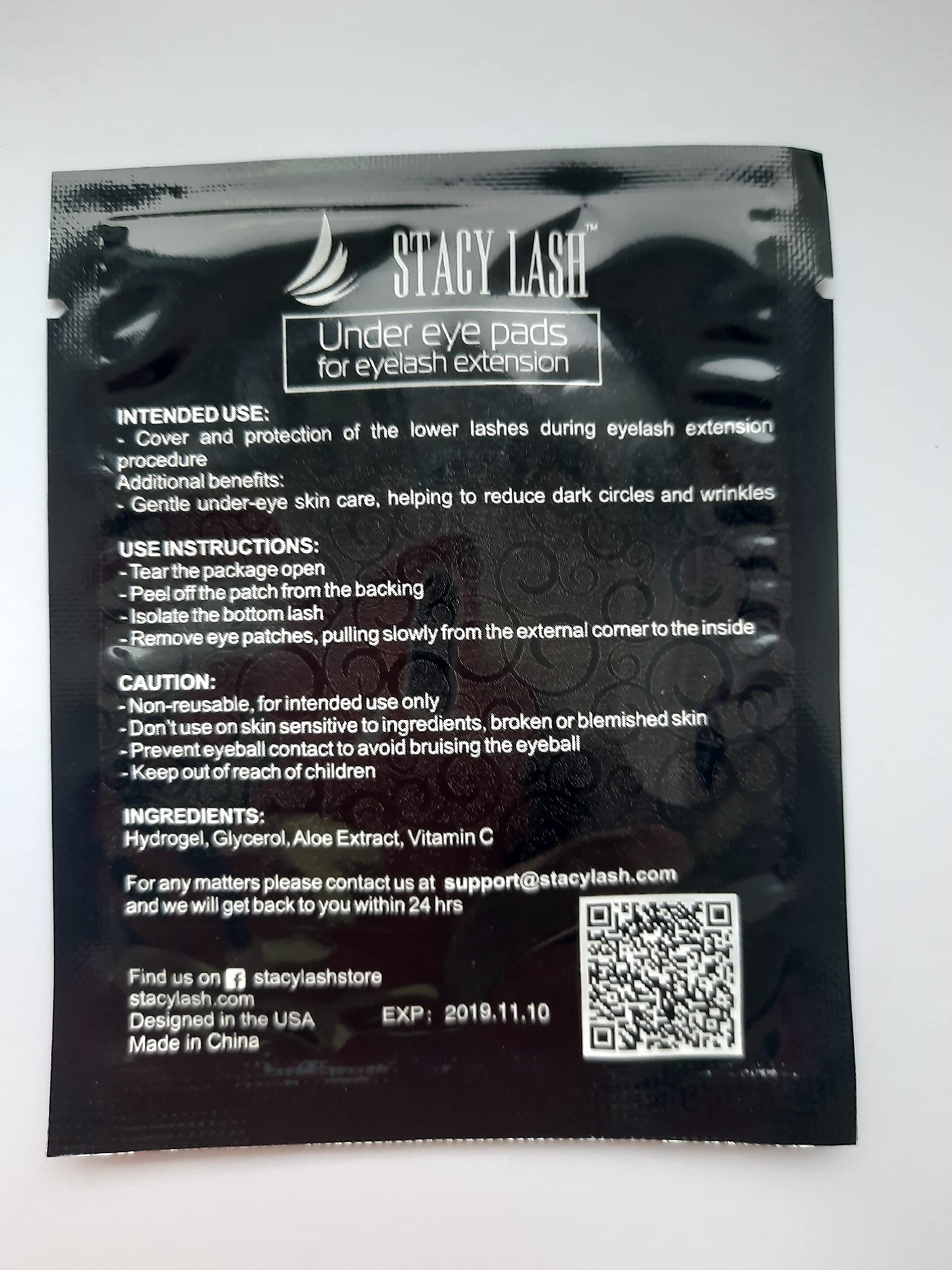 Extra Strong Evolution Eyelash Extension Glue 5ml + Primer 40 ml + 100 Pack Eye Pads + Shampoo 50 ml/Black Adhesive/ 1-2 sec Drying time/ 8 Weeks Retention/lint Free/Aloe Extract