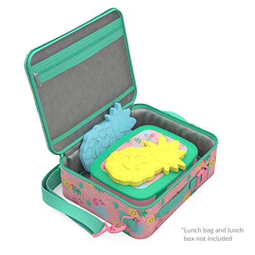 Bentgo Prints Insulated Lunch Bag Set With Kids Bento-Style Lunch Box and 4 Reusable Ice Packs (Tropical)