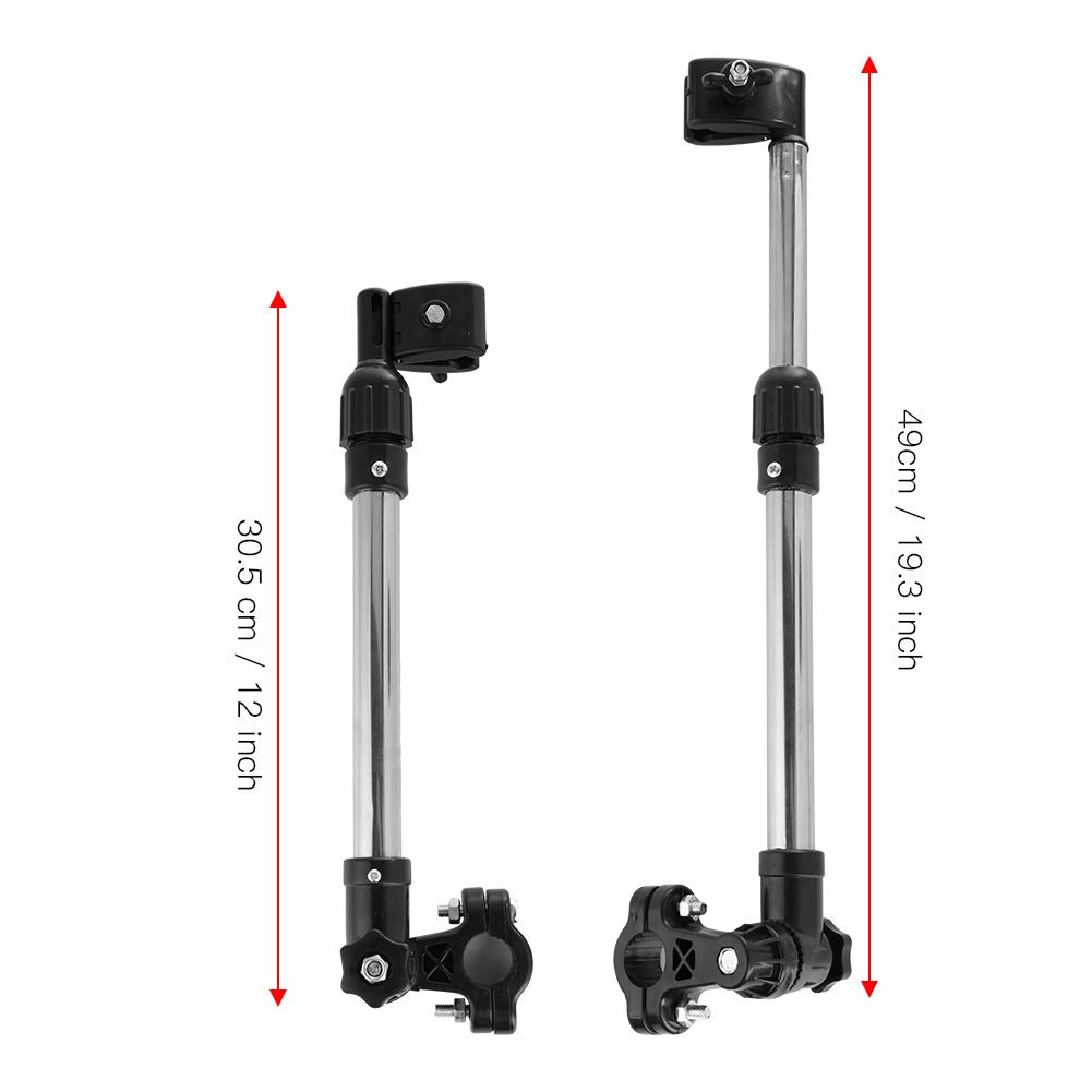 1Pcs Adjustable Umbrella Holder Mount Stand, Rack Stroller Umbrella Holder, Adjustable Length Tube Handle Swivel 360 ° for Stroller, Wheelchair, Rollator, Bike, Pram Sunshade