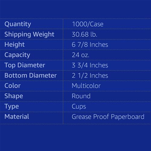 1000 Pack, 24 oz. Popcorn Cups, Popcorn Tubs, Popcorn Containers, Commercial Popcorn Buckets, Disposable Popcorn Buckets, Perfect for Movie Night, Cinema, Carnival, Party