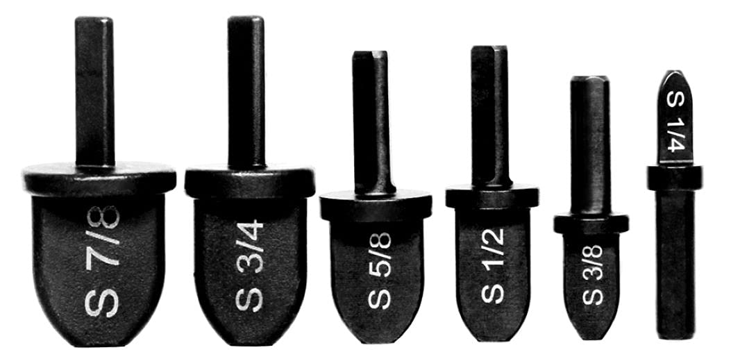 Rowzzi Swaging Tool Drill Bit Set, HVAC Tools, 6pcs Professional Manual Copper Pipe Swage Tool Drill Bit Triangular Handle, Repairing Set Include 7/8'', 3/4'', 5/8'', 1/2'', 3/8'', 1/4'' Bits