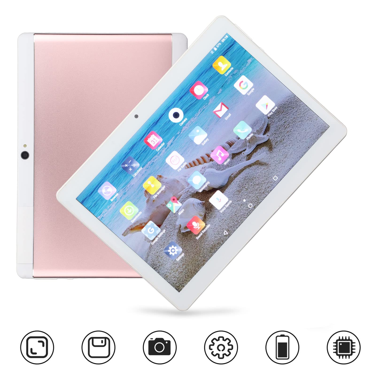10 inch Tablet for Android 11, 1960x1080 HD Screen, 2GB 32GB ROM, Octa Core Processor, Dual Sim Call Tablet, Tablet PC Bluetooth()