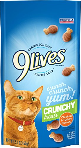9Lives Crunchy Cat Treats, Chicken & Turkey Flavor, 2.1 Ounce Bag (Pack Of 12)